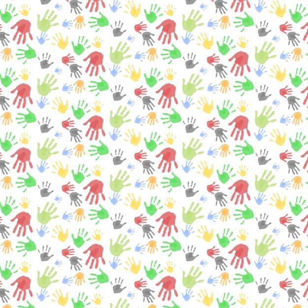 Vibrant Handprint Mosaic: A Diverse Collection of Colorful Impressions ...