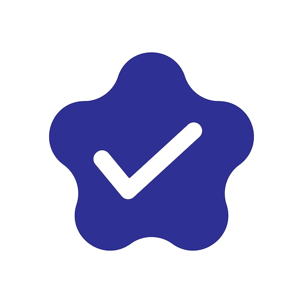 Vibrant Blue Verified Stamp with Checkmark Symbol | Jiffy Designs
