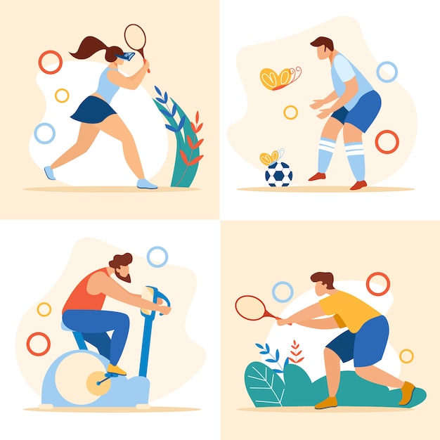 Vibrant Collection of Active Lifestyle Illustrations | Jiffy Designs