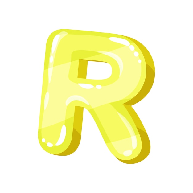 Vibrant Yellow Letter R Graphic Design | Jiffy Designs