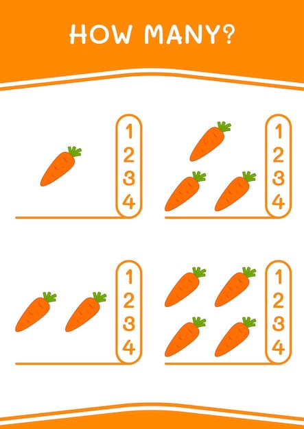 Counting Carrots: A Vibrant Educational Illustration | Jiffy Designs