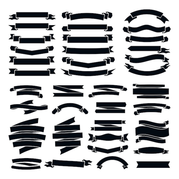 Diverse Collection of Vintage-Style Ribbon Banner Graphics | Jiffy Designs