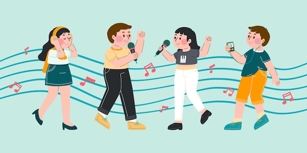 Cheerful Karaoke Performers Singing and Dancing on Stage | Jiffy Designs