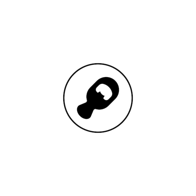 Minimalist Black and White Keyhole Icon | Jiffy Designs