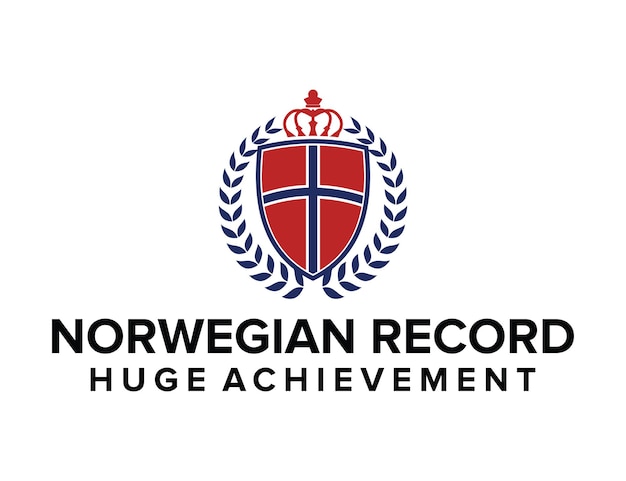 Majestic Norwegian Shield Emblem Celebrating Remarkable Accomplishments ...