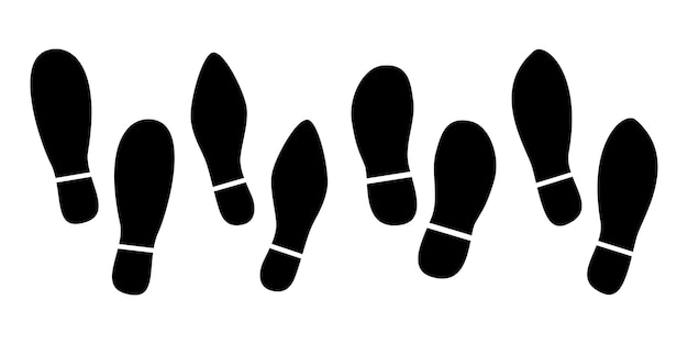 Stylized Footprints in Black and White | Jiffy Designs