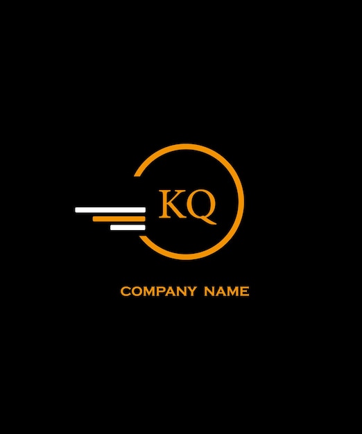 Sleek Modern Orange and White Monogram Logo on Black | Jiffy Designs