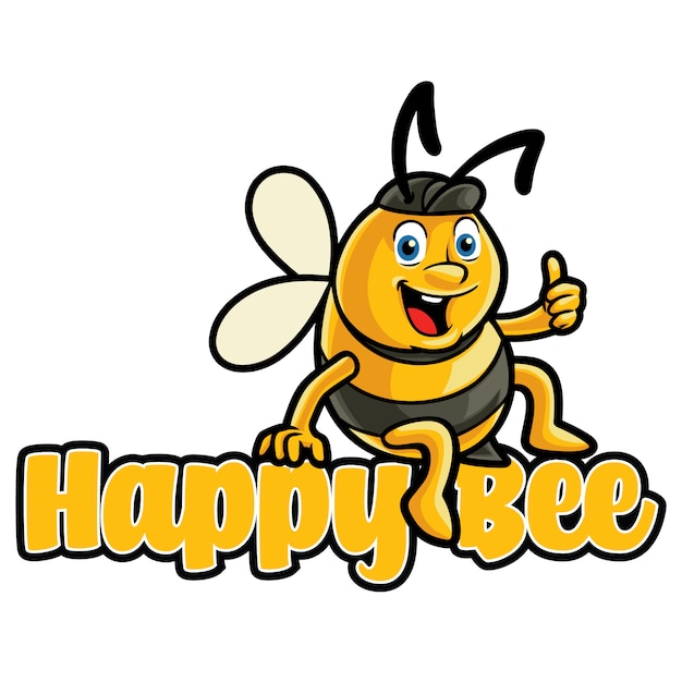 Cheerful Cartoon Bee with Thumbs Up in Playful Design | Jiffy Designs