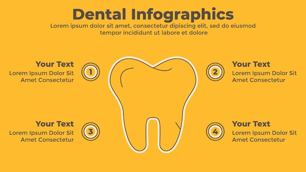 Vibrant Dental Infographic with Stylized Tooth and Informative Sections ...