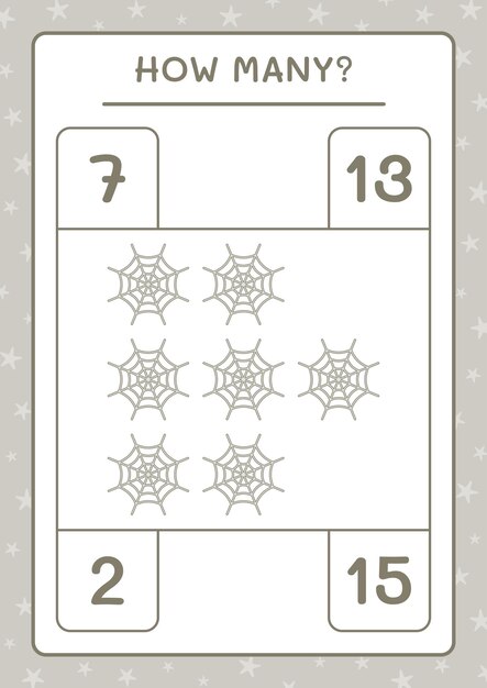 Delightful Spider Web Counting Puzzle for Young Minds | Jiffy Designs