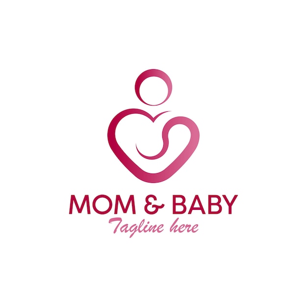 Elegant Maternal Bond: A Heartfelt Mom and Baby Icon | Jiffy Designs