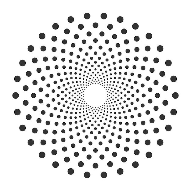 Hypnotic Radial Dot Pattern with Concentric Circles | Jiffy Designs