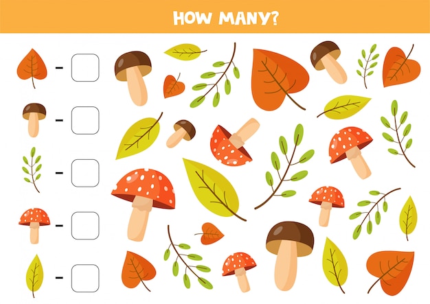 Vibrant Autumn Mushrooms and Leaves: A Nature-Inspired Illustration ...