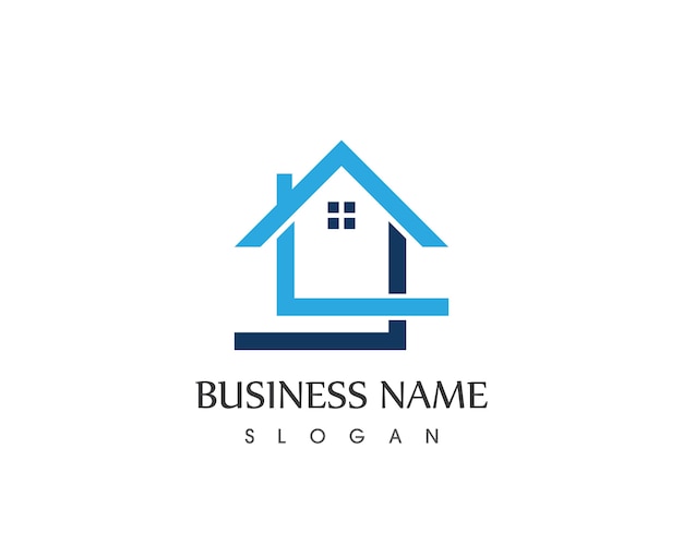 Modern Blue House Icon with Minimalist Text Logo | Jiffy Designs