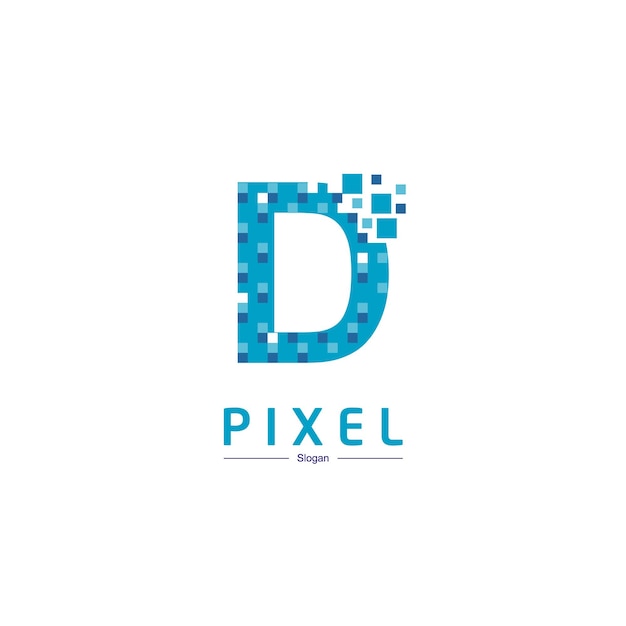 Vibrant Pixel Art Monogram D for Dynamic Designs | Jiffy Designs