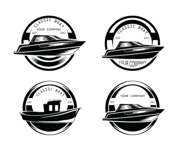Timeless Vintage Monochrome Vehicle Emblems for Your Brand | Jiffy Designs