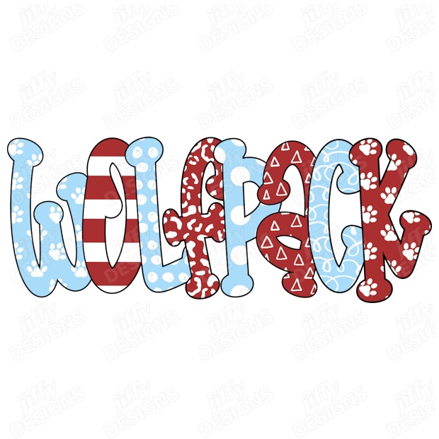 'Woof' Playful Typography with Patriotic and Paw Print Patterns | Jiffy ...
