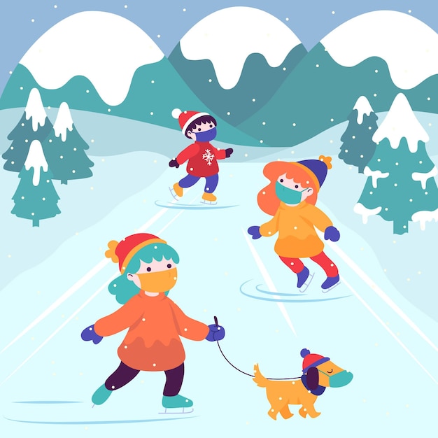 Joyful Winter Wonderland with Playful Characters | Jiffy Designs