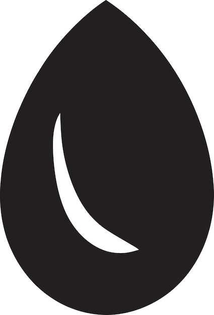 Sleek and Minimalist Black Teardrop Silhouette | Jiffy Designs