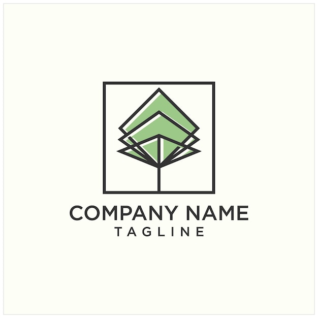 Elegant Geometric Tree Logo for Eco-Friendly Branding | Jiffy Designs