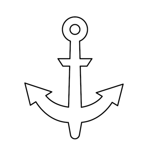 Minimalist Anchor Symbol with Intersecting Directional Arrows | Jiffy ...