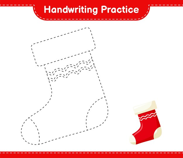 Festive Stocking Outline for Handwriting Practice | Jiffy Designs