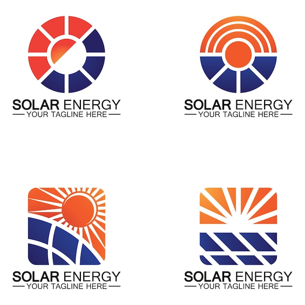 Vibrant Solar Energy Emblem Collection with Radiant Designs | Jiffy Designs