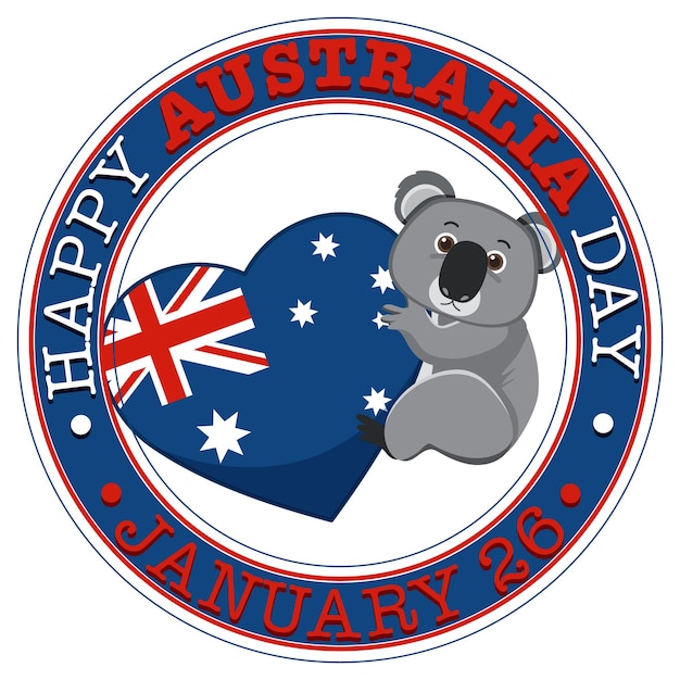 Adorable Koala Celebrates Australia Day on January 26th | Jiffy Designs