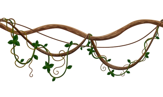 Whimsical Vine with Lush Green Leaves and Curling Tendrils | Jiffy Designs