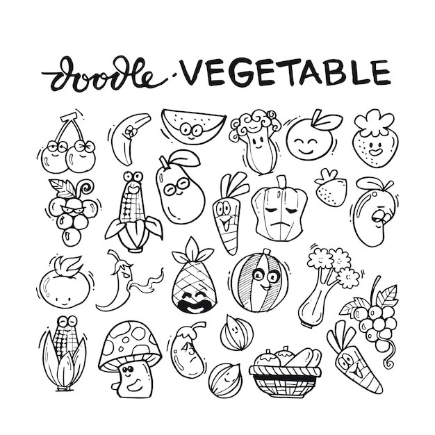 Whimsical Doodles of Vibrant Vegetable Characters | Jiffy Designs