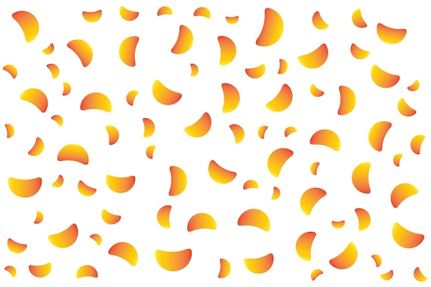 Vibrant Mango Slices Scattered on a Bright Background | Jiffy Designs