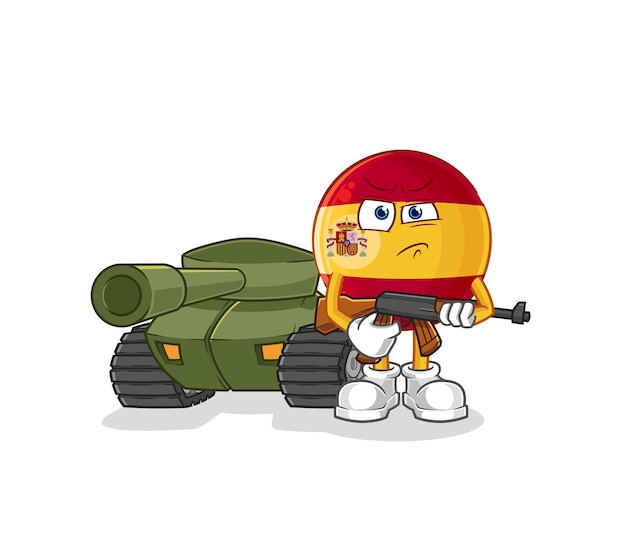 Quirky Tank Bot Mascot Holding a Powerful Weapon | Jiffy Designs