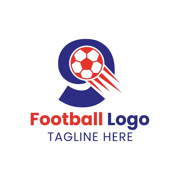 Vibrant Football Logo with Swooshing Ball Emblem | Jiffy Designs