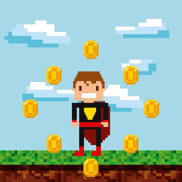 Pixel Art Adventure: Coin-Collecting Hero | Jiffy Designs