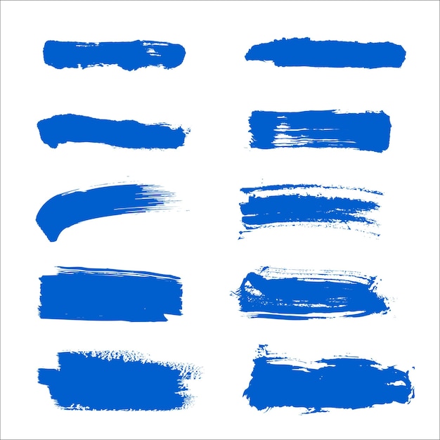 Vibrant Blue Brushstrokes Forming Artistic Abstract Shapes | Jiffy Designs