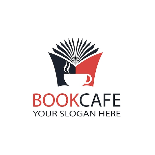 Vibrant Book Cafe Logo with Iconic Sunburst Design | Jiffy Designs