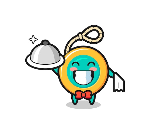 Cheerful Smiley Face Mascot Serving Delightful Dishes | Jiffy Designs