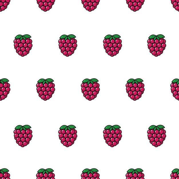 Vibrant Raspberry Pattern: A Delightful Fruit Mosaic | Jiffy Designs