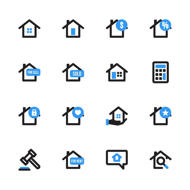 Real Estate and Home Services Icon Collection | Jiffy Designs