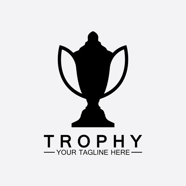 Elegant Trophy Silhouette with Customizable Tagline | Jiffy Designs