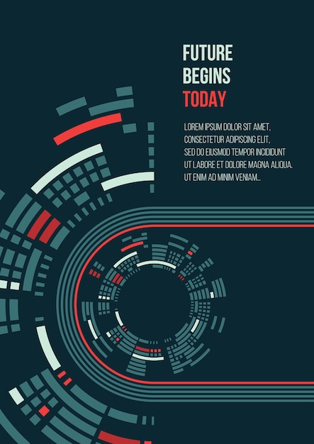 Futuristic Abstract Circular Design with Motivational Slogan | Jiffy ...