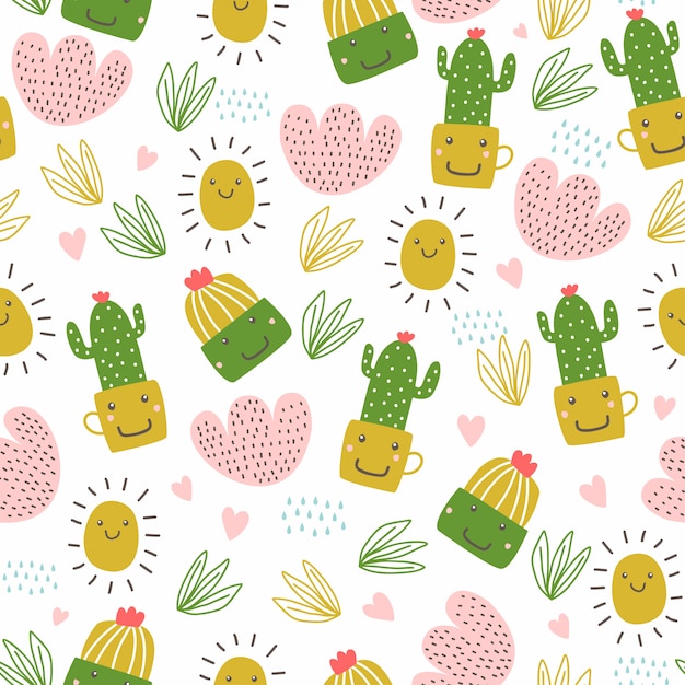 Cheerful Cactus and Sun Filled Illustration Collection | Jiffy Designs
