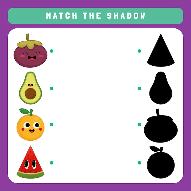 Vibrant Fruit Shadows: A Playful Matching Game | Jiffy Designs