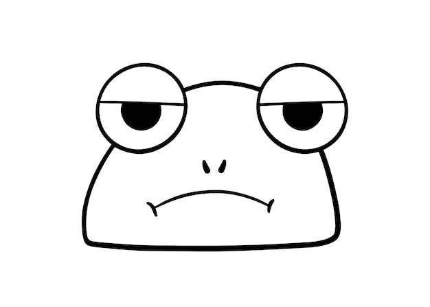 Whimsical Frog Face with Expressive Eyes and Quirky Charm | Jiffy Designs