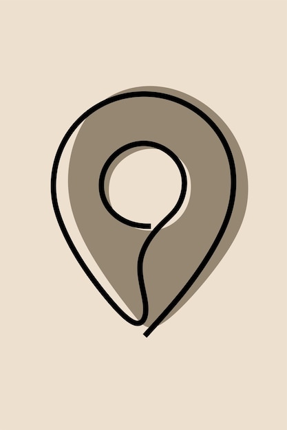 Elegant Minimalist Map Pointer Icon | Jiffy Designs