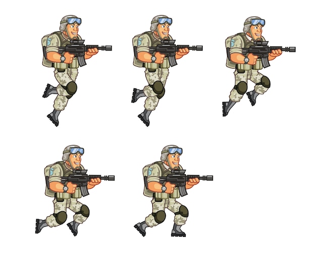 Diverse Collection of Tactical Soldier Character Illustrations | Jiffy ...