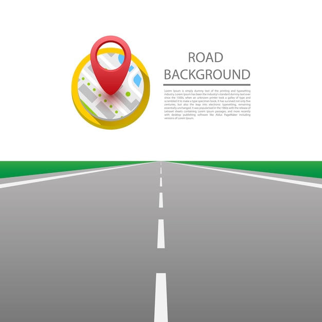 Vibrant Road Map with Colorful Location Marker | Jiffy Designs