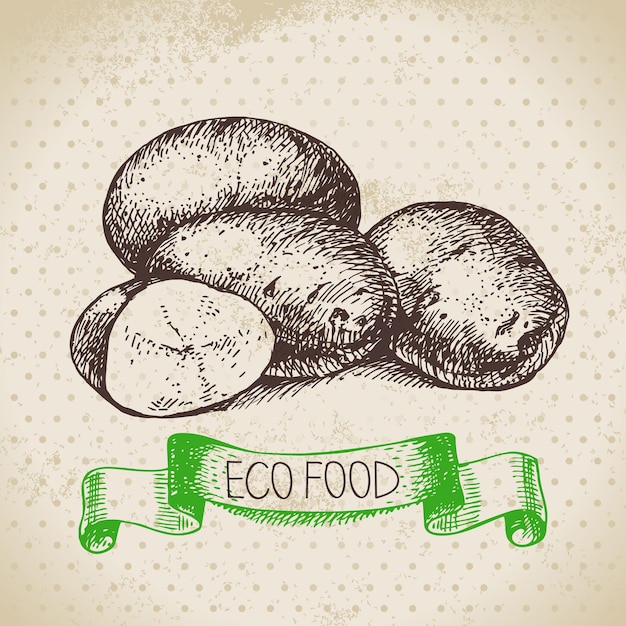 Delightful Eco-Friendly Potatoes in Sketch Style | Jiffy Designs