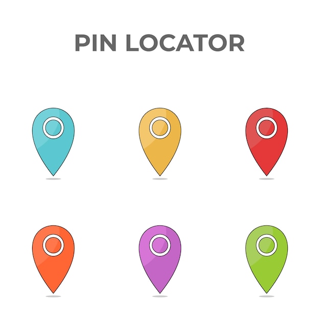 Vibrant Pin Locator Icons for Mapping and Navigation | Jiffy Designs
