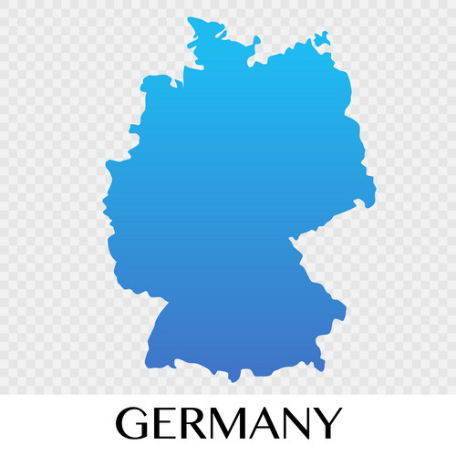 Germany Map In Europe Continent Illustration Design | Jiffy Designs